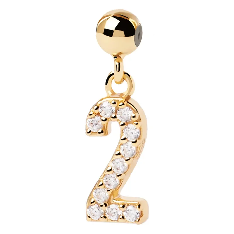 PDPAOLA NUMBER 2 SINGLE CHARM CH01-008-U - Charms - Optura AS